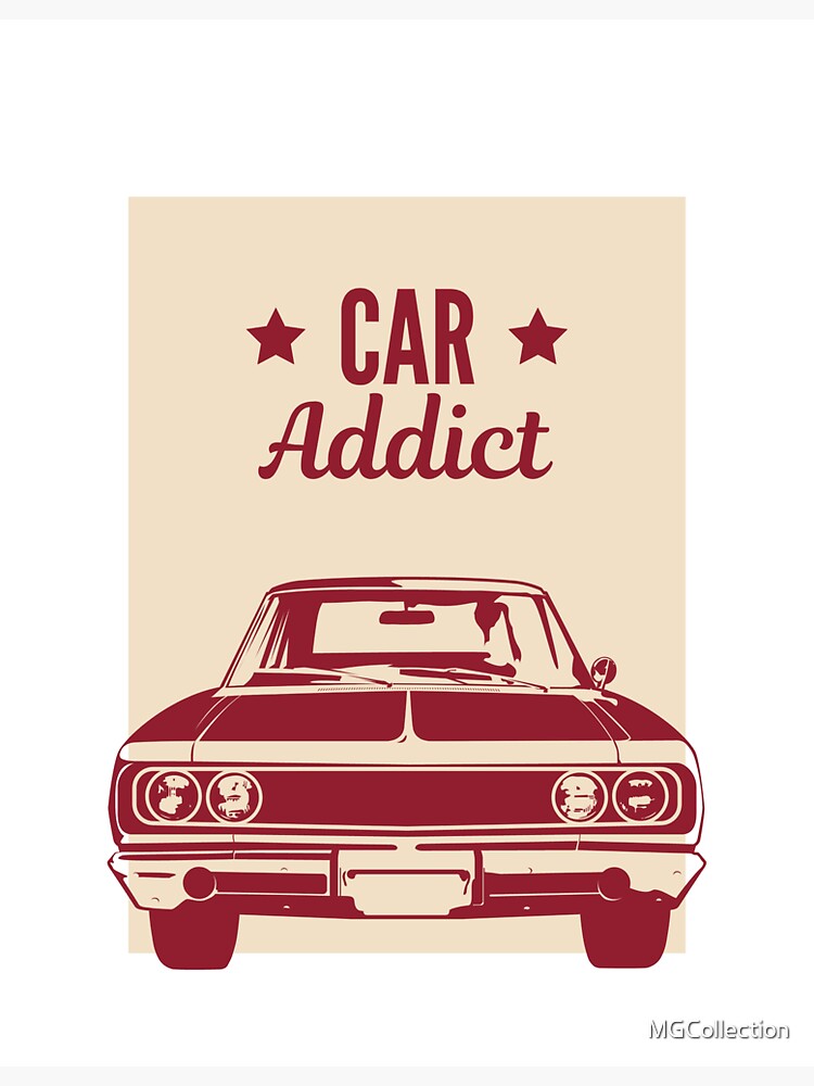"CAR ADDICT" Sticker by MGCollection | Redbubble