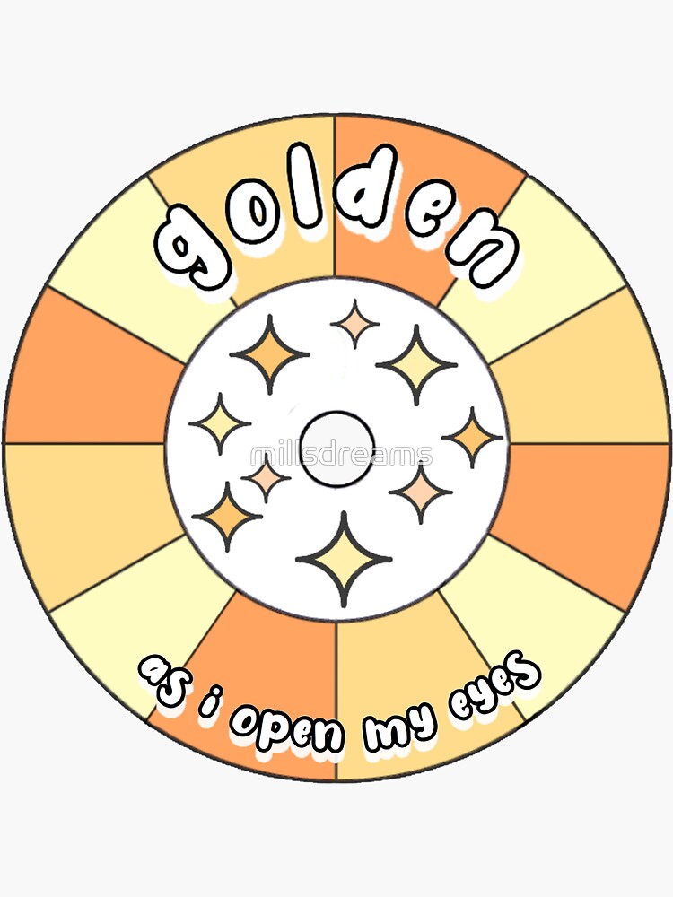 "golden vinyl sticker" Sticker by millsdreams | Redbubble