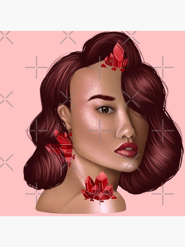 "Ruby Portrait With Background" Photographic Print for Sale by ...