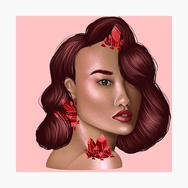 "Ruby Portrait With Background" Photographic Print for Sale by ...