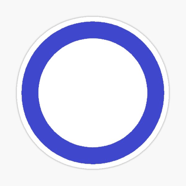 "blue circle blue background" Sticker for Sale by miaterinka | Redbubble