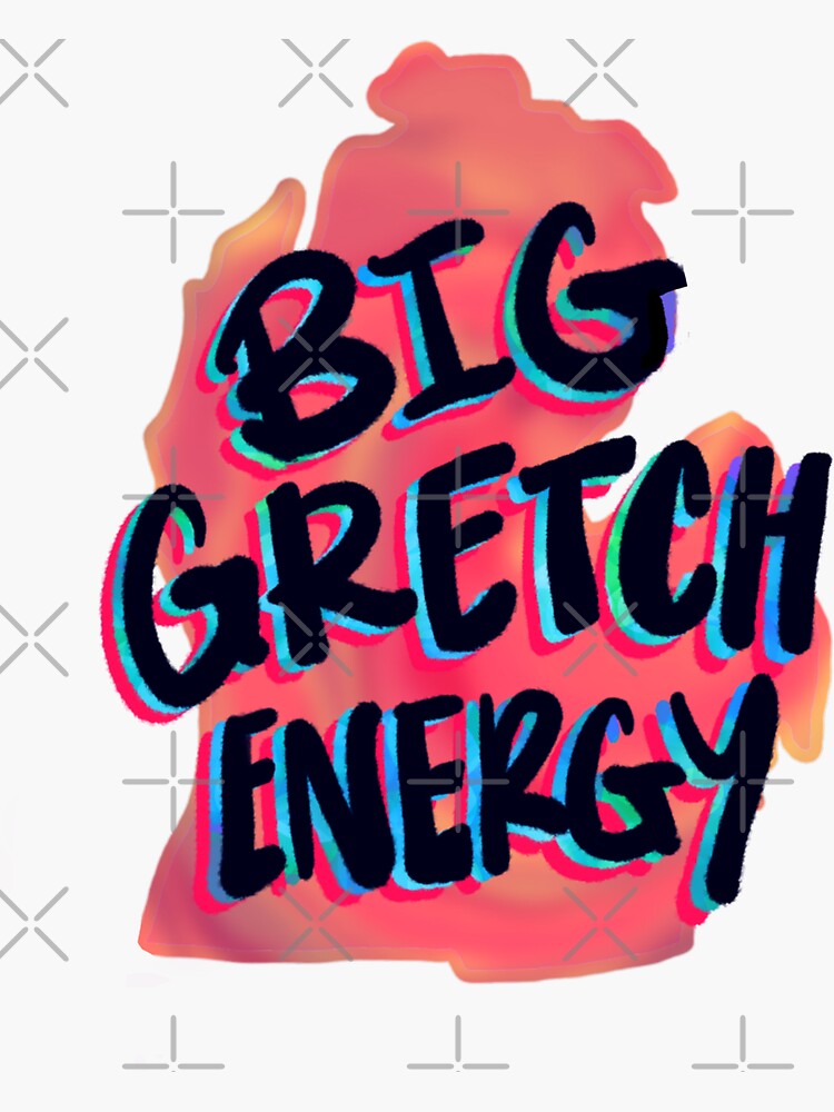 "neon big gretch energy" Sticker for Sale by lavender-skyes | Redbubble
