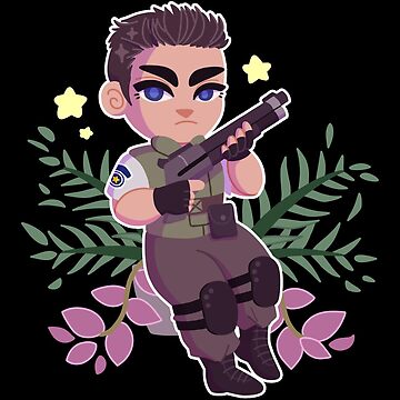 "CHRIS REDFIELD REmake" Sticker for Sale by tangledbeasties | Redbubble