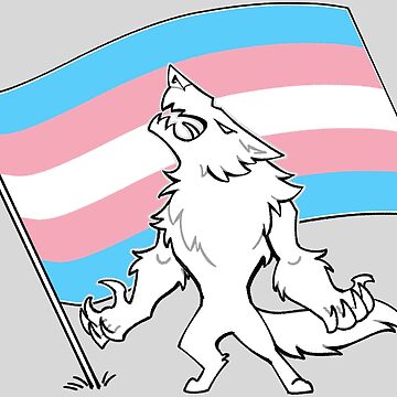 "Transgender Pride Werewolf" Sticker for Sale by SammyHarlan | Redbubble