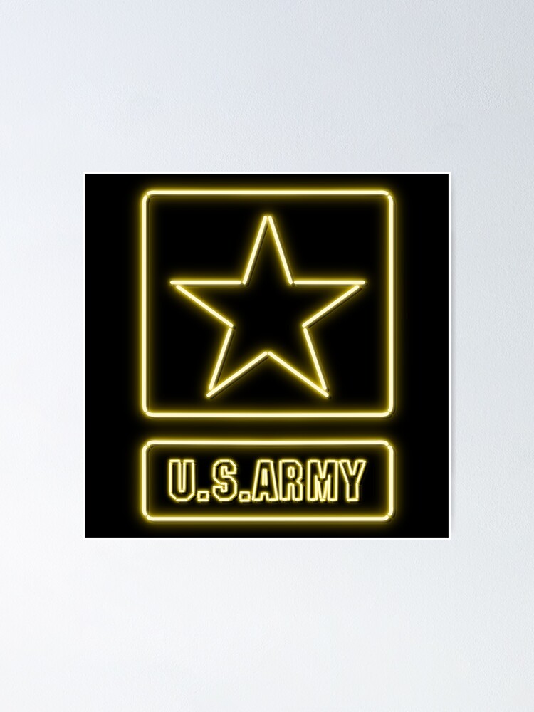 "Neon US Army Emblem" Poster for Sale by ElleHazlett | Redbubble