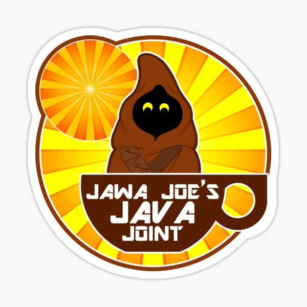 "Jawa Joe's Java Joint" Sticker for Sale by cjrobbins | Redbubble