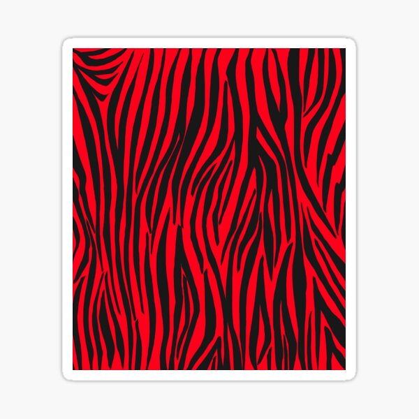 "Red and Black Zebra Print " Sticker for Sale by OneThreeSix | Redbubble