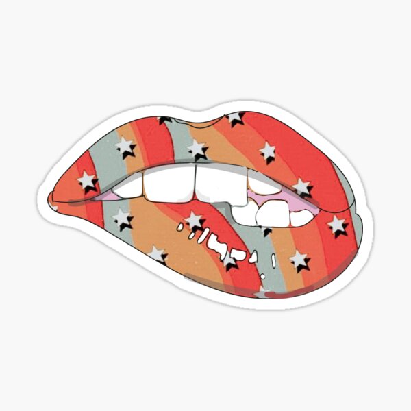 "VSCO Pattern Lips" Sticker for Sale by Clipped | Redbubble
