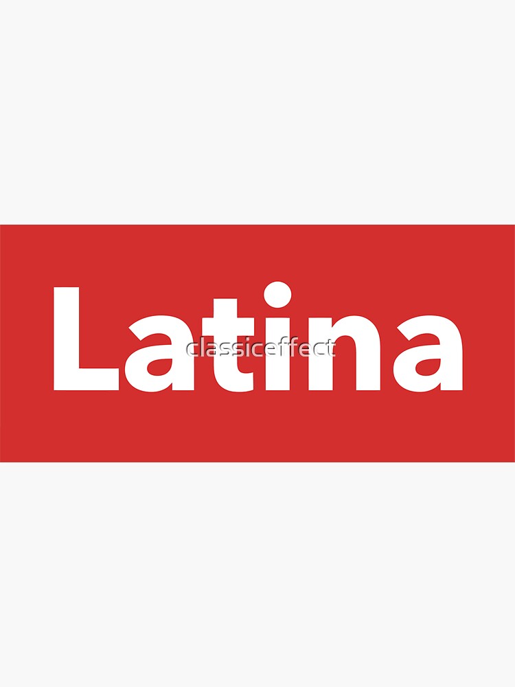 "Latina Red Background" Sticker for Sale by classiceffect | Redbubble