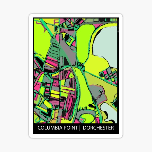 Umass Boston Columbia Point Sticker For Sale By Abstractmaps Redbubble