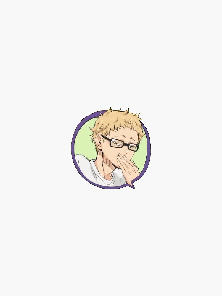 "Tsukishima Sticker" Sticker by ginastav | Redbubble