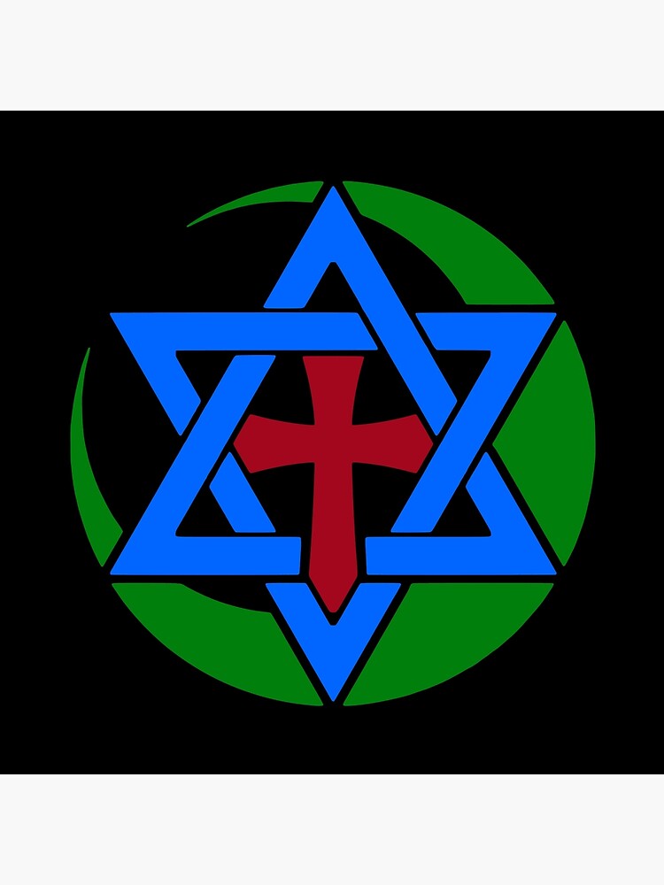 "Three Abrahamic Religions Symbol" Art Board Print for Sale by Dator ...