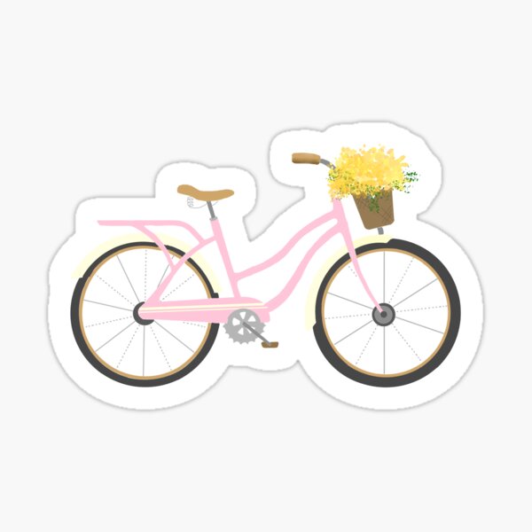 "Pink bike" Sticker by ggmiller | Redbubble