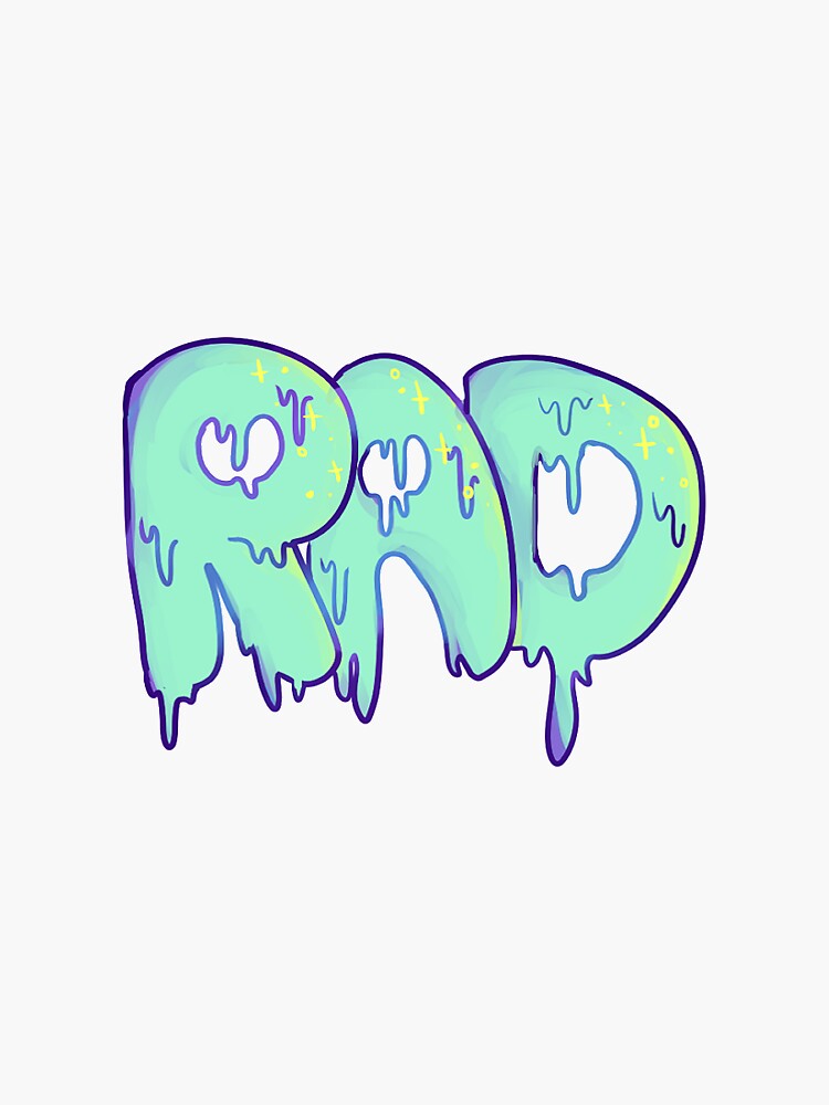 "Rad" Sticker by catharsiis | Redbubble