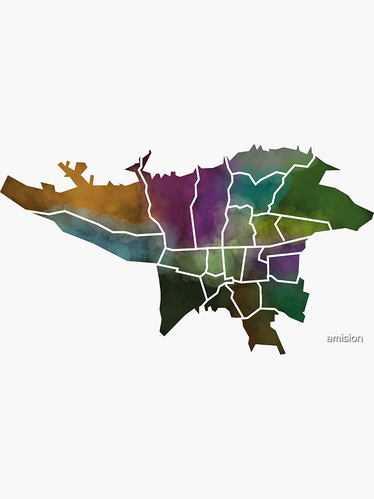 "Tehran Map" Sticker for Sale by amision | Redbubble