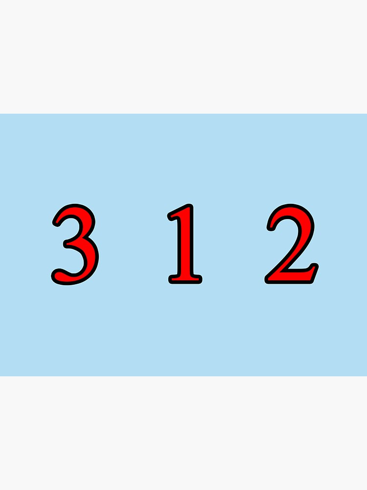 "312 area code Chicago" Sticker for Sale by RedWise | Redbubble