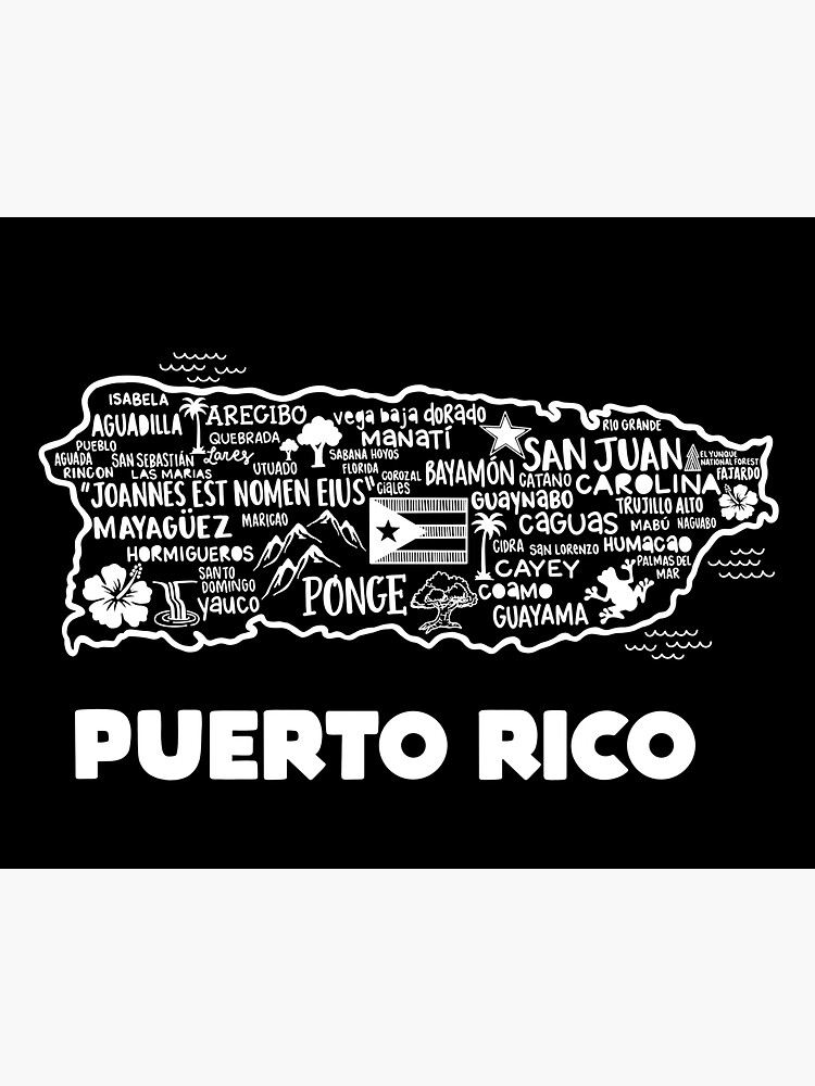"Puerto Rico Map " Sticker for Sale by fiberandgloss | Redbubble