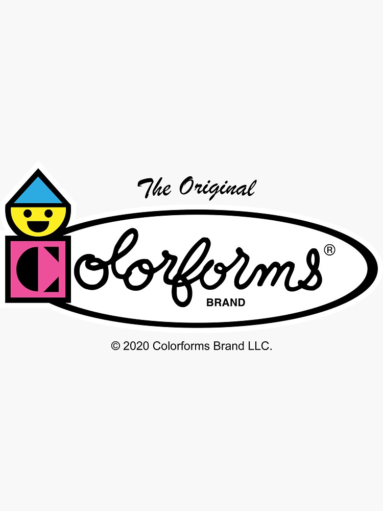 "Colorforms Logo (Color with Black)" Sticker for Sale by ...
