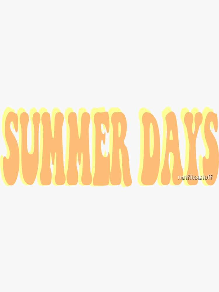 "VSCO SUMMER DAYS " Sticker for Sale by netflixxstuff | Redbubble