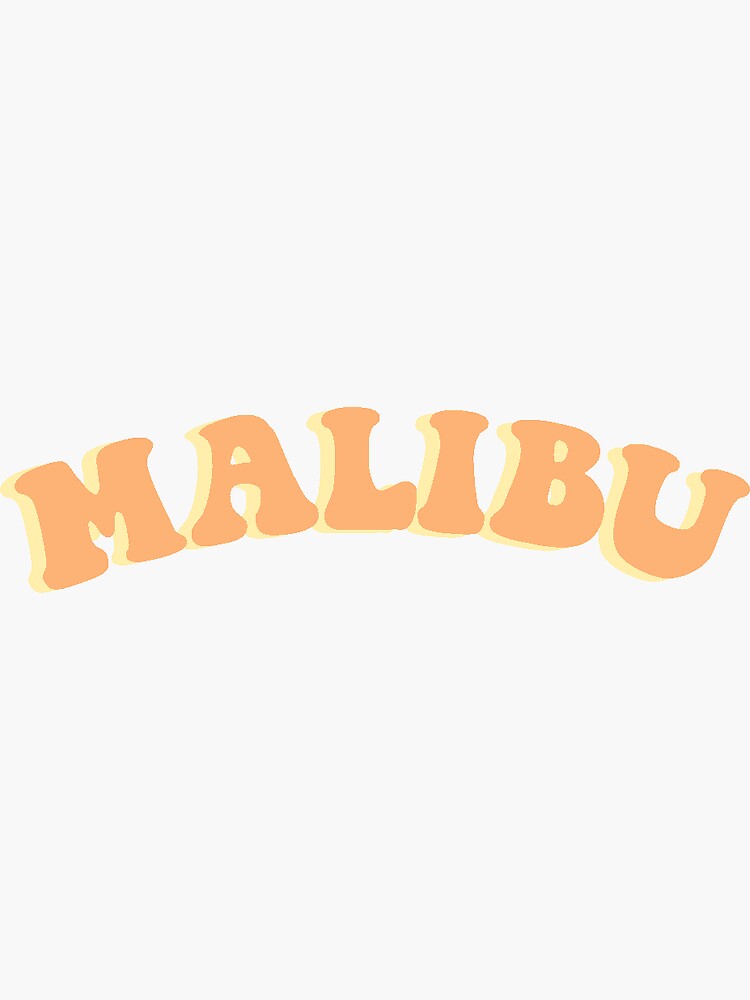 "malibu sticker!" Sticker by kamilacostar | Redbubble