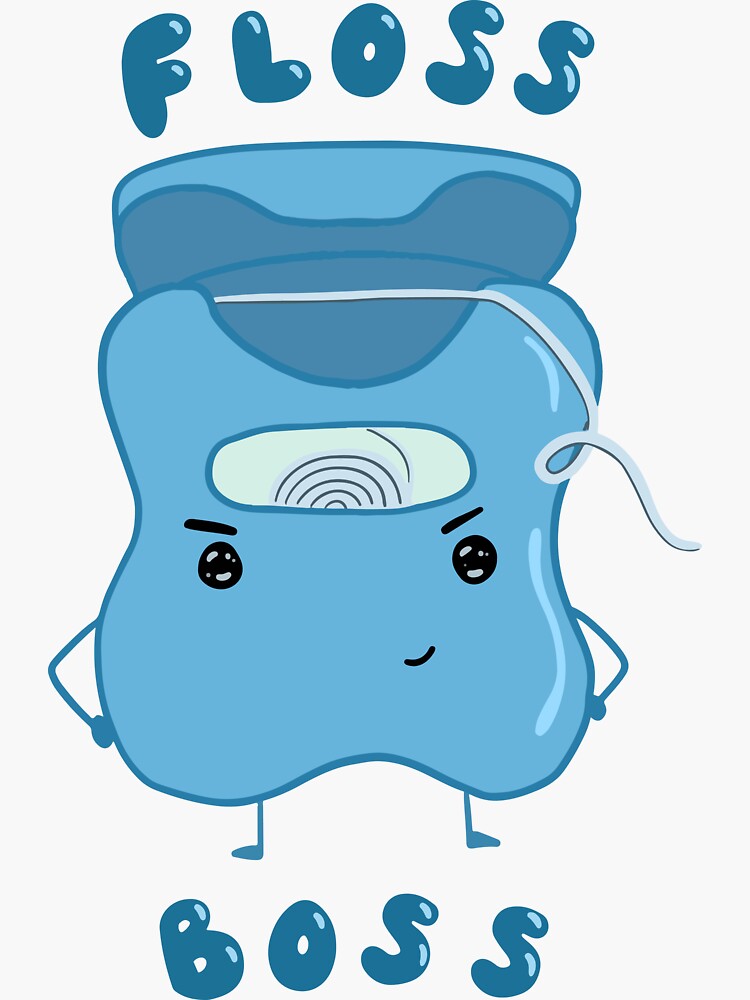 "Floss Boss." Sticker by reb-bubble- | Redbubble