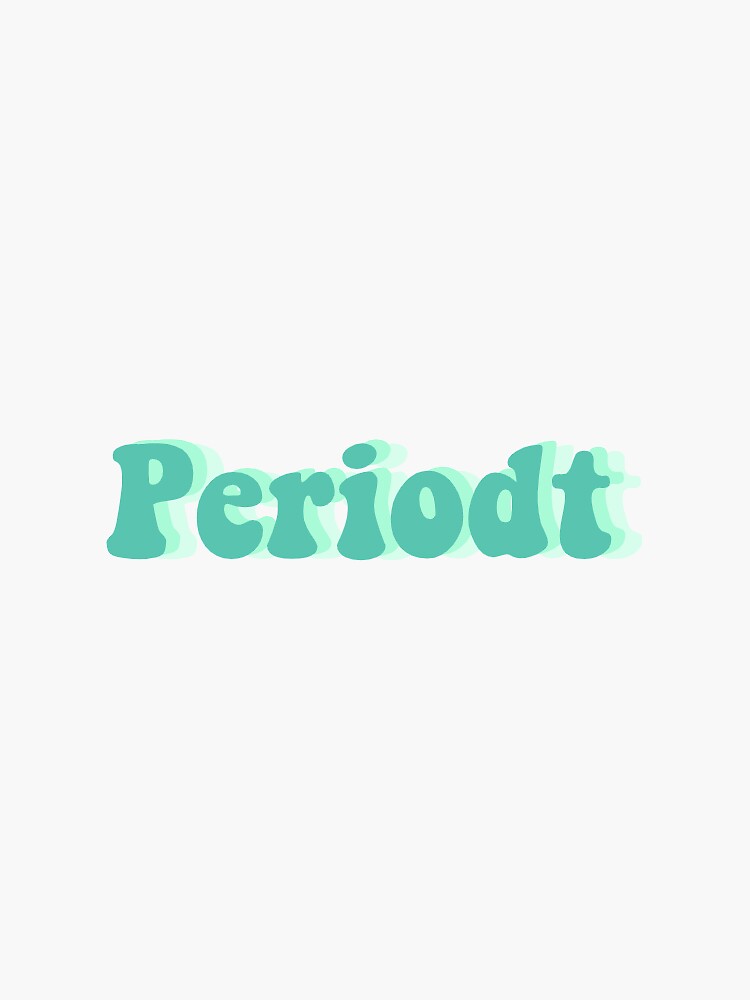 "Periodt" Sticker by clvelasco | Redbubble
