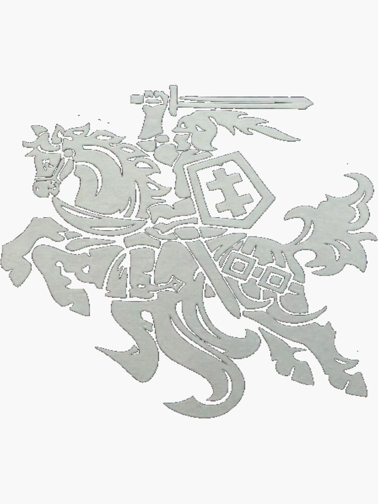 "Lithuanian Vytis - White Edition" Sticker for Sale by Hezekias | Redbubble