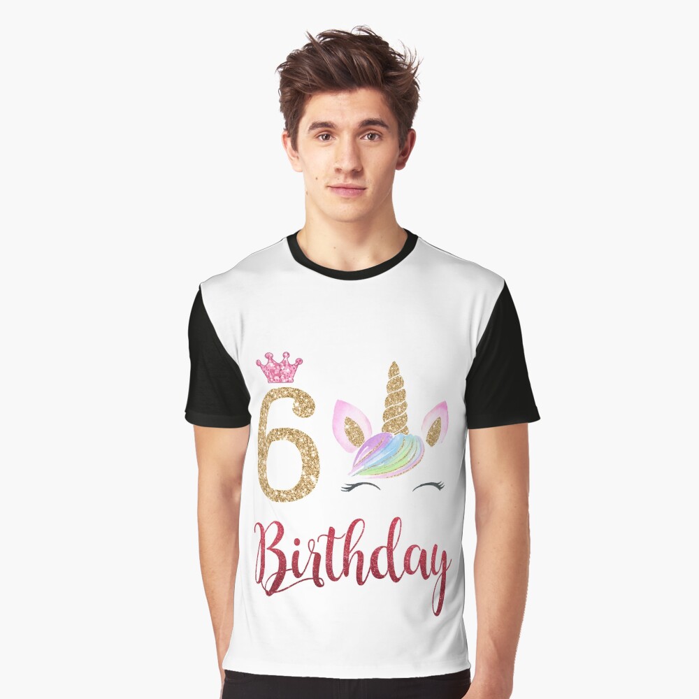"6th Birthday Unicorn Dabbing, 6 Years Old, 6th Birthday Unicorn ...