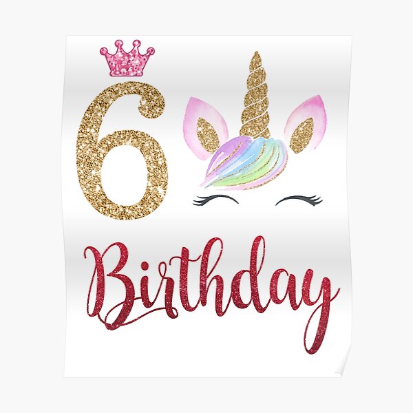 "6th Birthday Unicorn Dabbing, 6 Years Old, 6th Birthday Unicorn ...