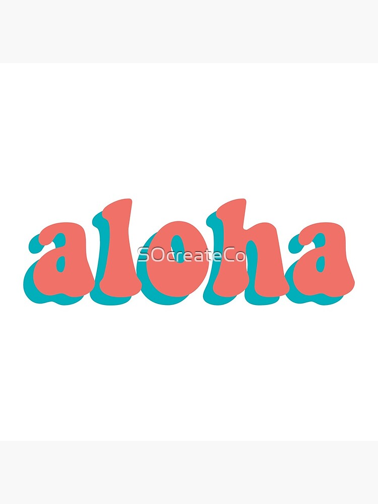 "aloha pink and teal" Poster for Sale by SOcreateCo | Redbubble