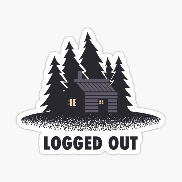 "Logged Out" Sticker for Sale by SundayFaction | Redbubble