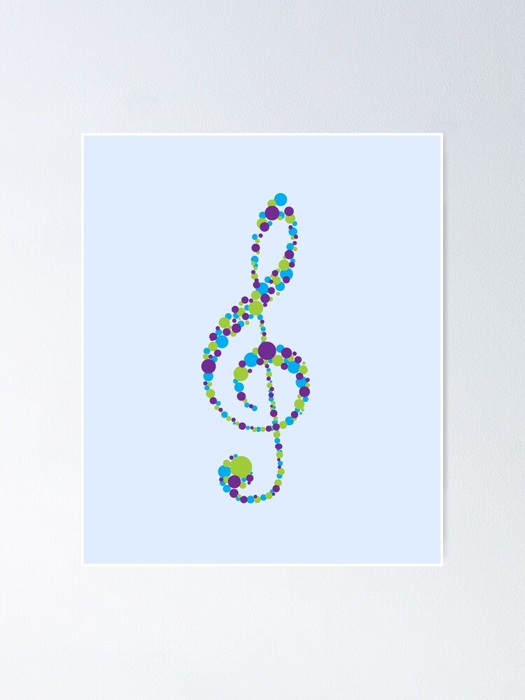 "Treble Clef" Poster for Sale by MusicWonderland | Redbubble