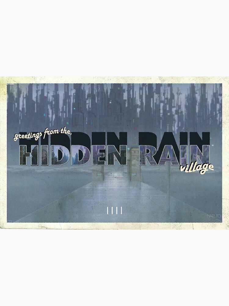 "Greetings from the Hidden Rain" Sticker by I-Iero | Redbubble