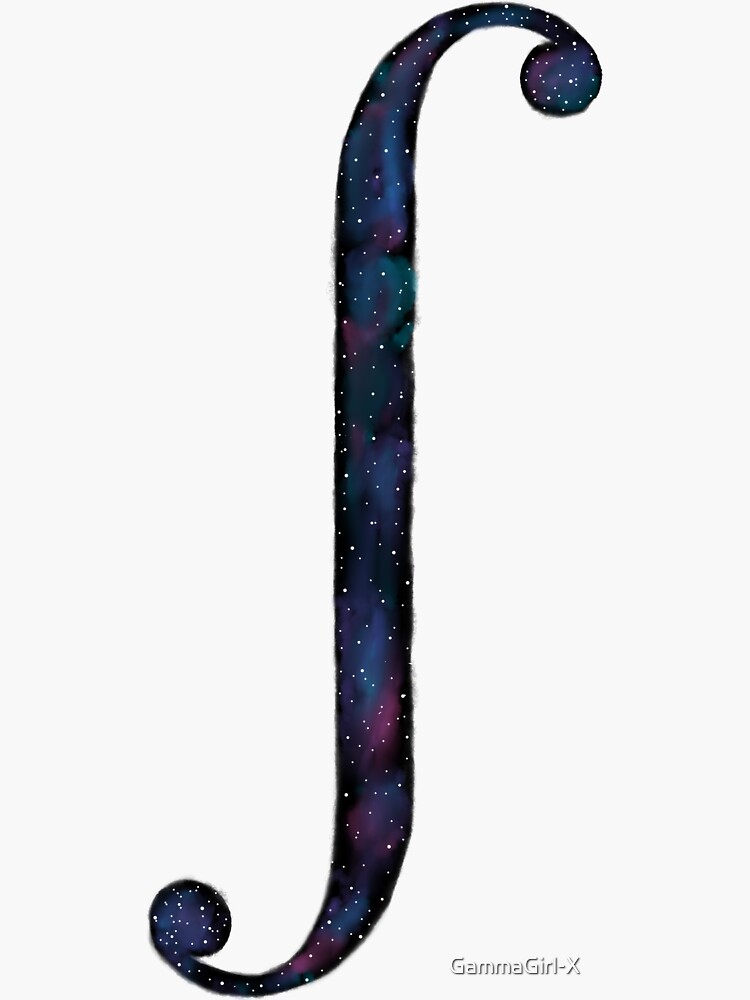 "Galaxy Integral Symbol" Sticker for Sale by GammaGirl-X | Redbubble