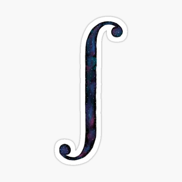 "Galaxy Integral Symbol" Sticker for Sale by GammaGirl-X | Redbubble