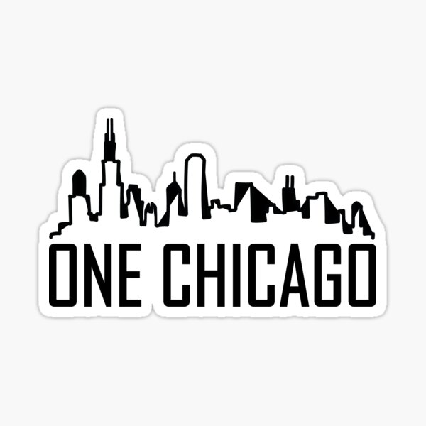 "One Chicago Skyline" Sticker for Sale by ellclark | Redbubble