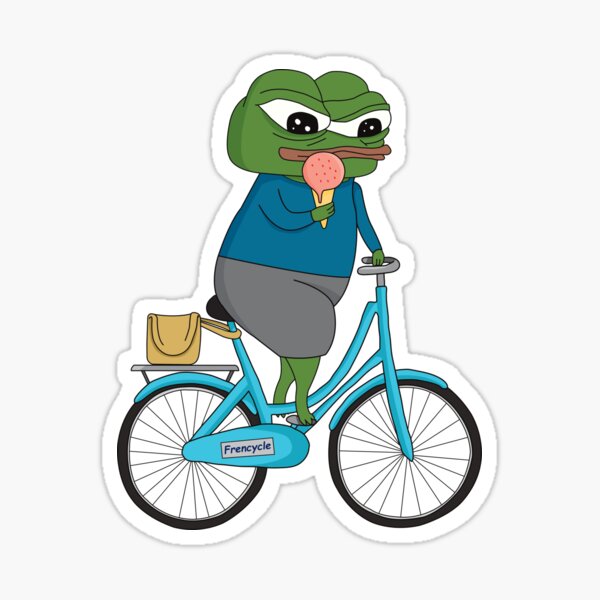 "Apu's Cosy Bike Ride" Sticker by WackyKritters | Redbubble