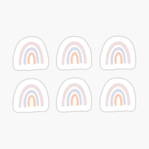 "pastel rainbow sticker pack" Sticker for Sale by xoceline | Redbubble