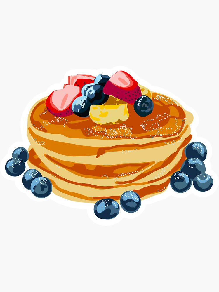"Pancakes" Sticker for Sale by lindseydesigns | Redbubble
