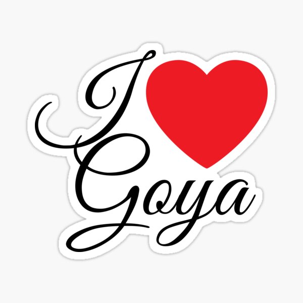 "I love Goya " Sticker for Sale by Simoberraouane | Redbubble