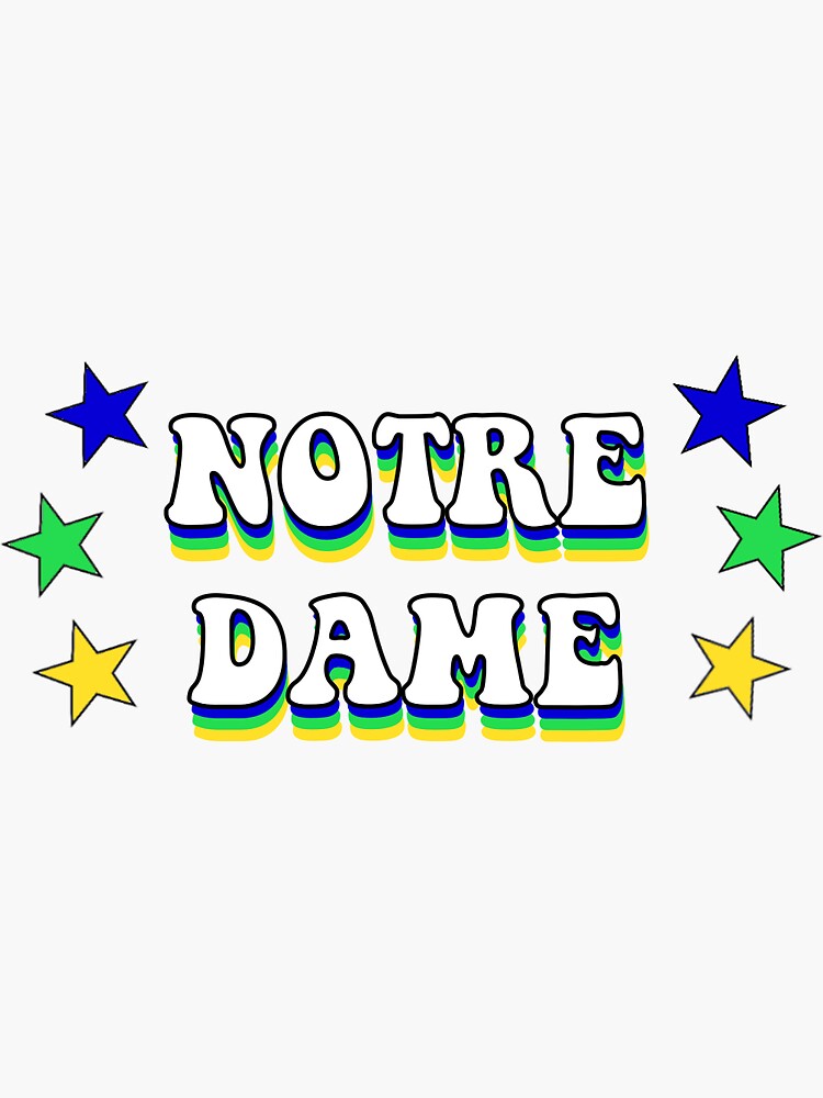 "Notre Dame " Sticker for Sale by samdreyer | Redbubble