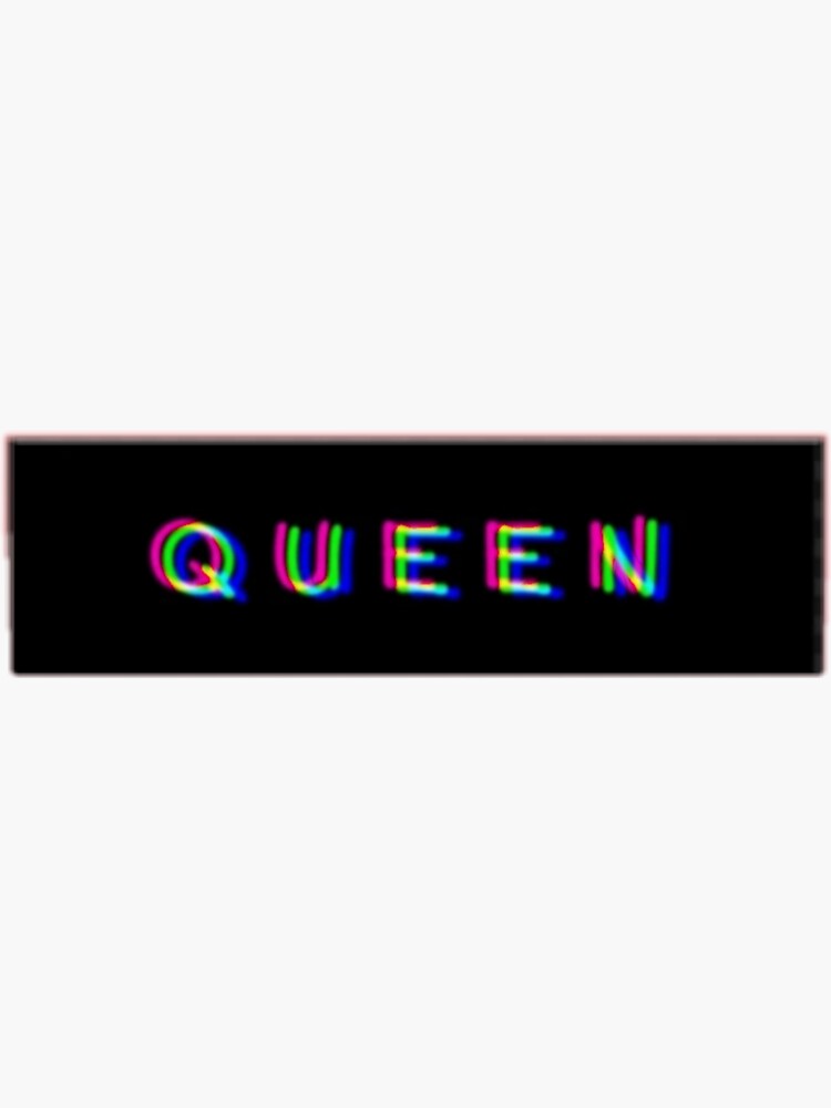 "Neon Queen Sticker" Sticker for Sale by aniyaharlan | Redbubble