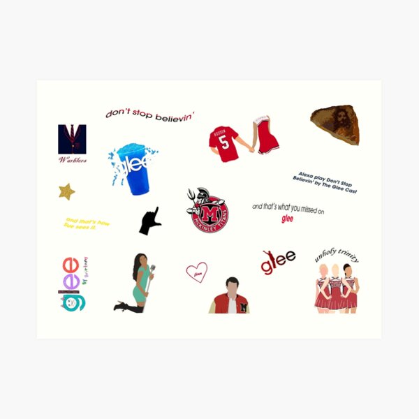 "Ultimate Glee Pack" Art Print for Sale by kkuehl8 | Redbubble