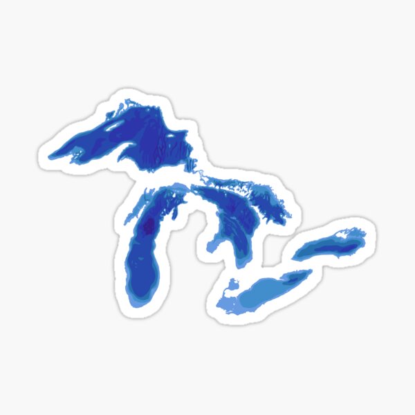 "The Great Lakes" Sticker by amandabruha | Redbubble