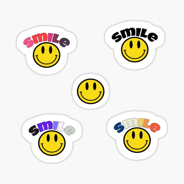 "Smile Sticker pack" Sticker for Sale by AbbieGregory | Redbubble