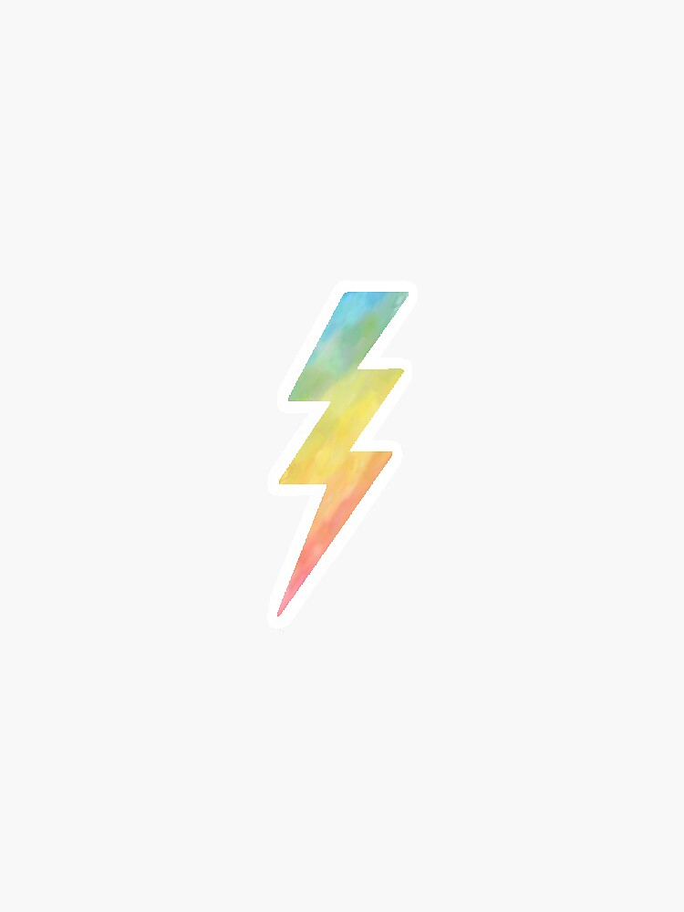 "Rainbow Lightening Bolt" Sticker by hannahxcurran | Redbubble