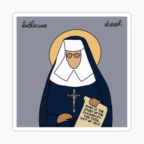 "Katharine Drexel" Sticker for Sale by Katemumey | Redbubble