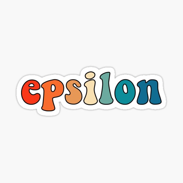 "greek letter epsilon sticker // retro" Sticker by scribblesbysar ...