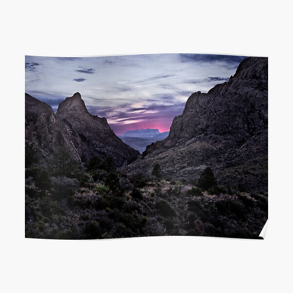 "Sunset Through the Window - Big Bend National Park, Texas" Poster by ...