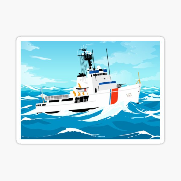 "USCG Asset Portraits - 210 WMEC Reliance Class Cutter" Sticker for ...